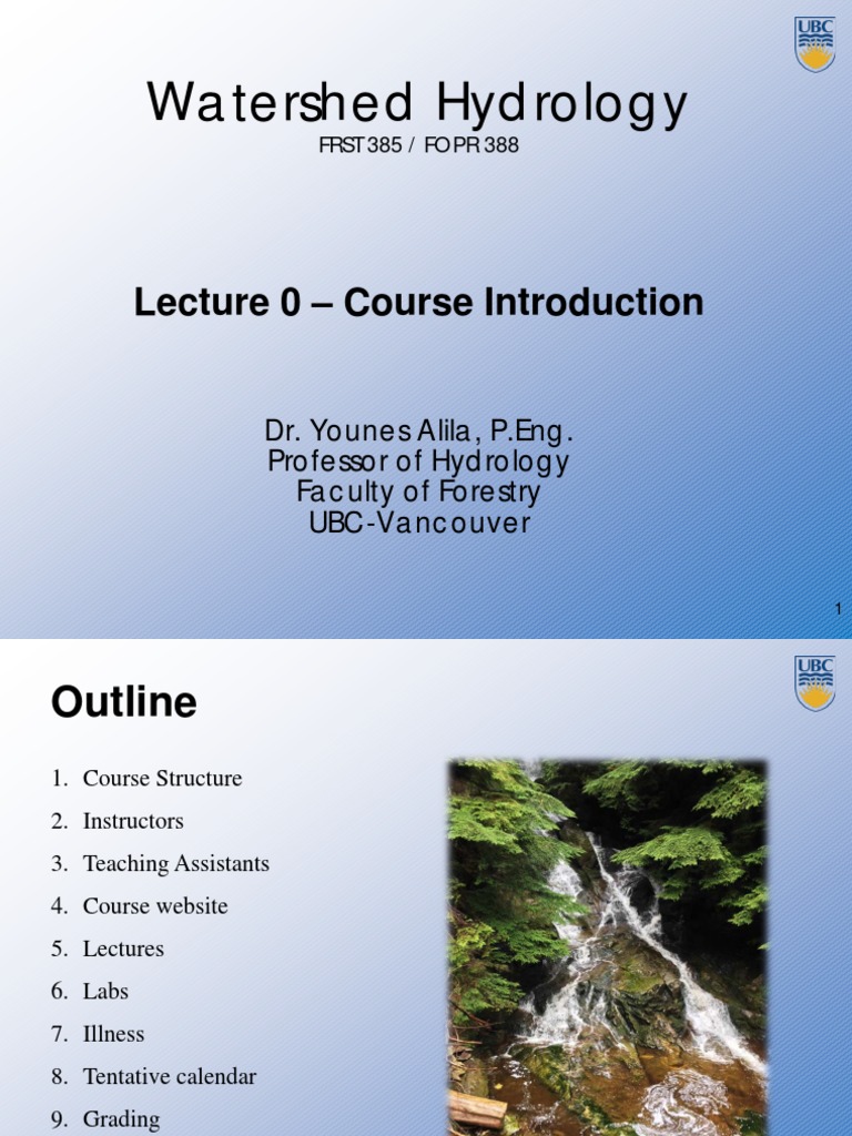 Lec 0 Intro To Hydrology 2022 | PDF | Hydrology | Surface Runoff