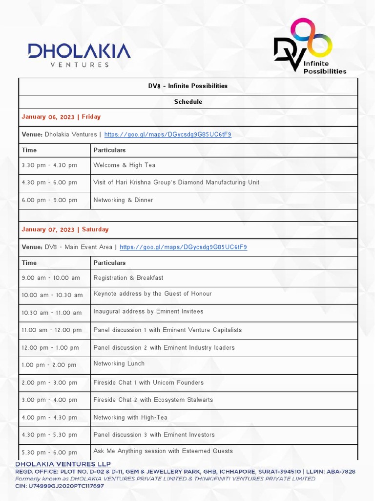 DV8 Schedule | PDF
