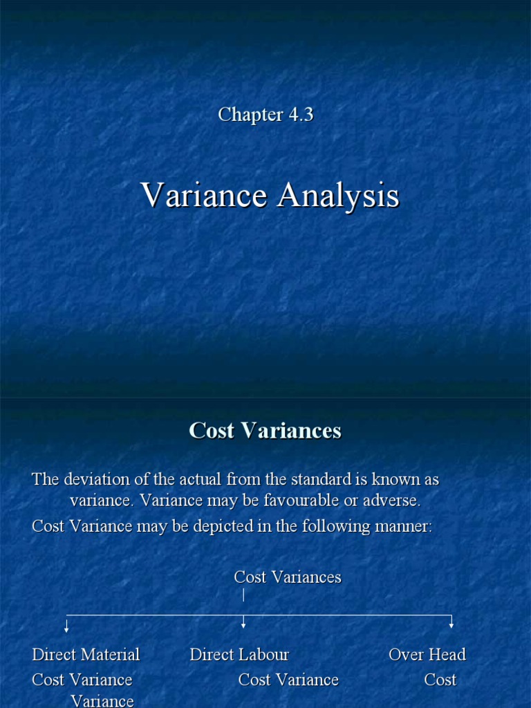 7 - Variance Analysis | PDF | Variance | Prices