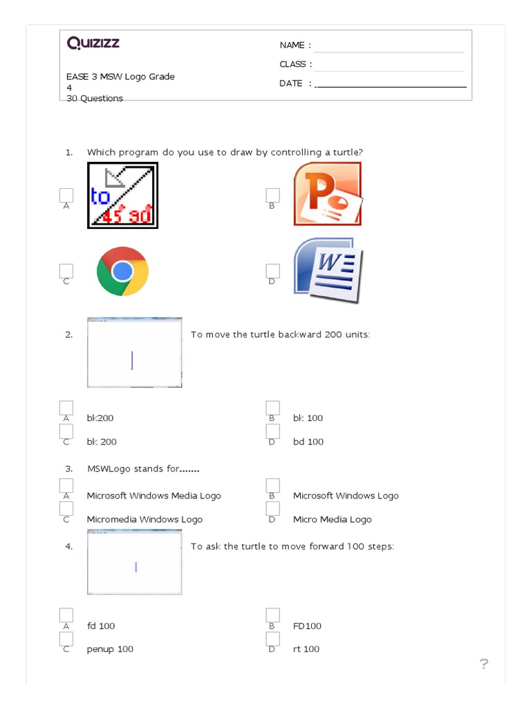 Ease 3 MSW Logo Grade 4 | PDF | Elementary Geometry | Software