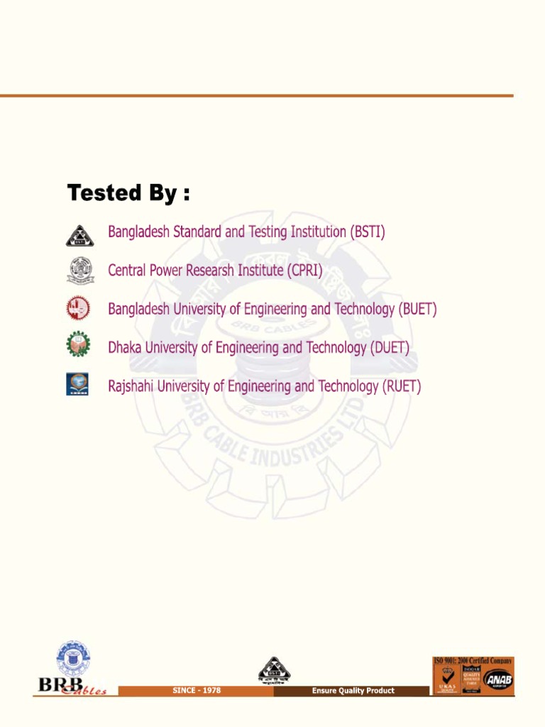 BRB Technical Catalog Cables | PDF