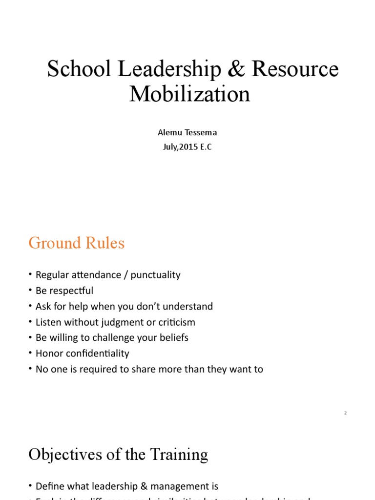 School Leadership and Resource Management | PDF | Leadership ...
