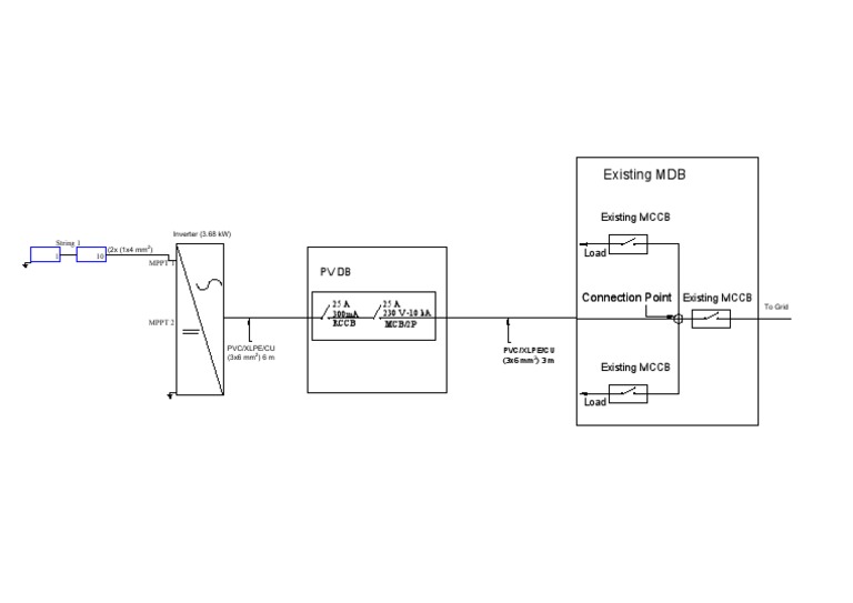 Solar Single Phase SLD-Layout | PDF