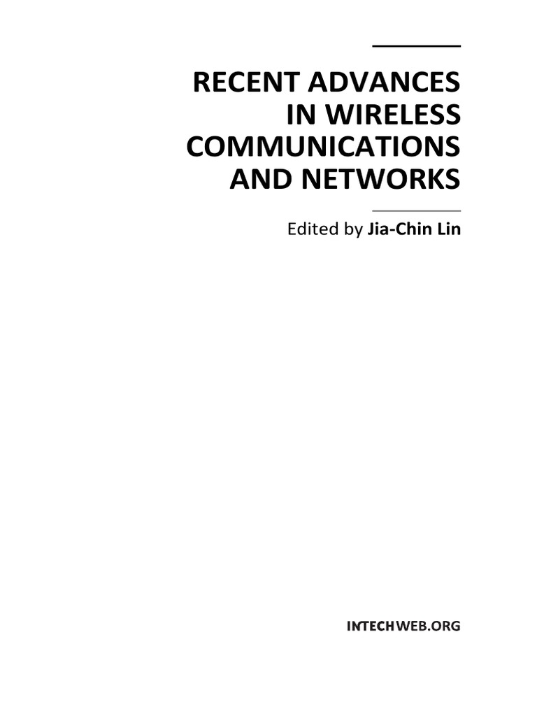 Recent Advances in Wireless Communications and Networks | Download Free PDF | Estimator | Bias ...