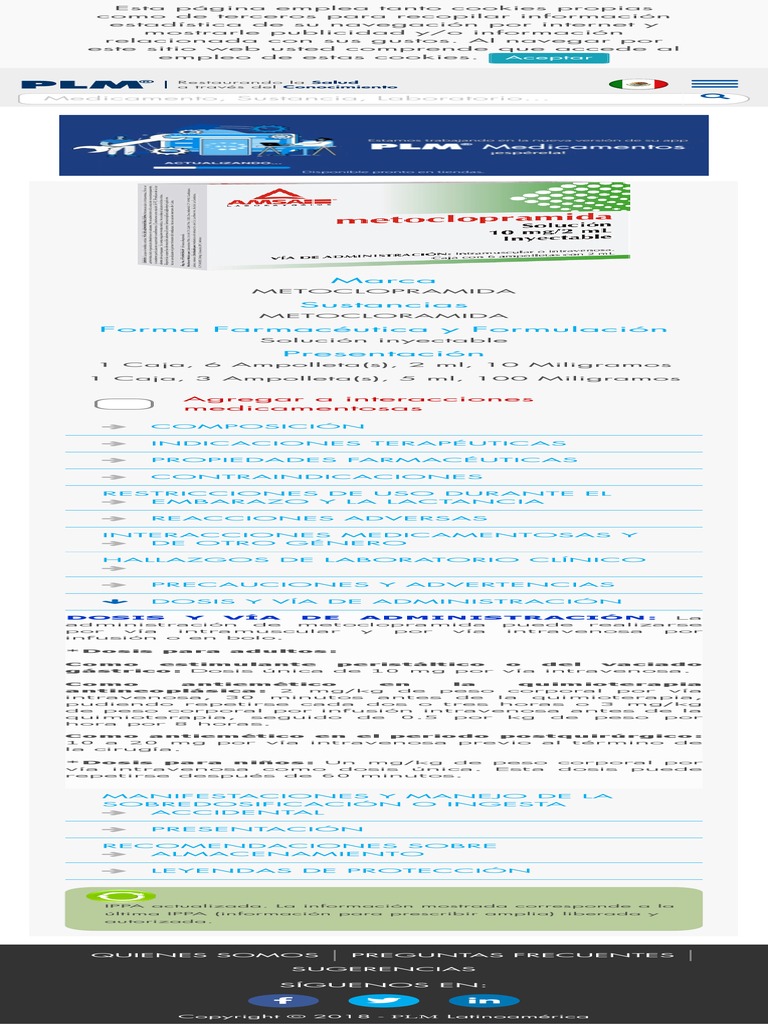 METOCLOPRAMIDA - PLM | PDF