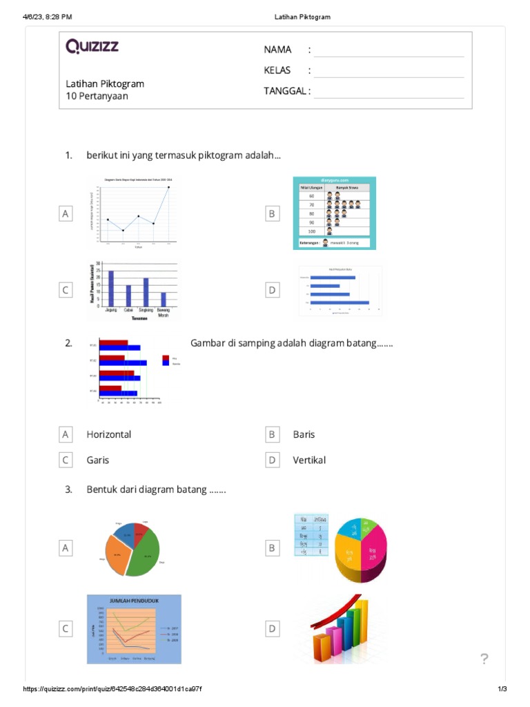 Latihan Soal Piktogram | PDF