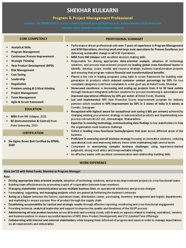 Shekhar K - PM | PDF | New Product Development | Agile Software Development