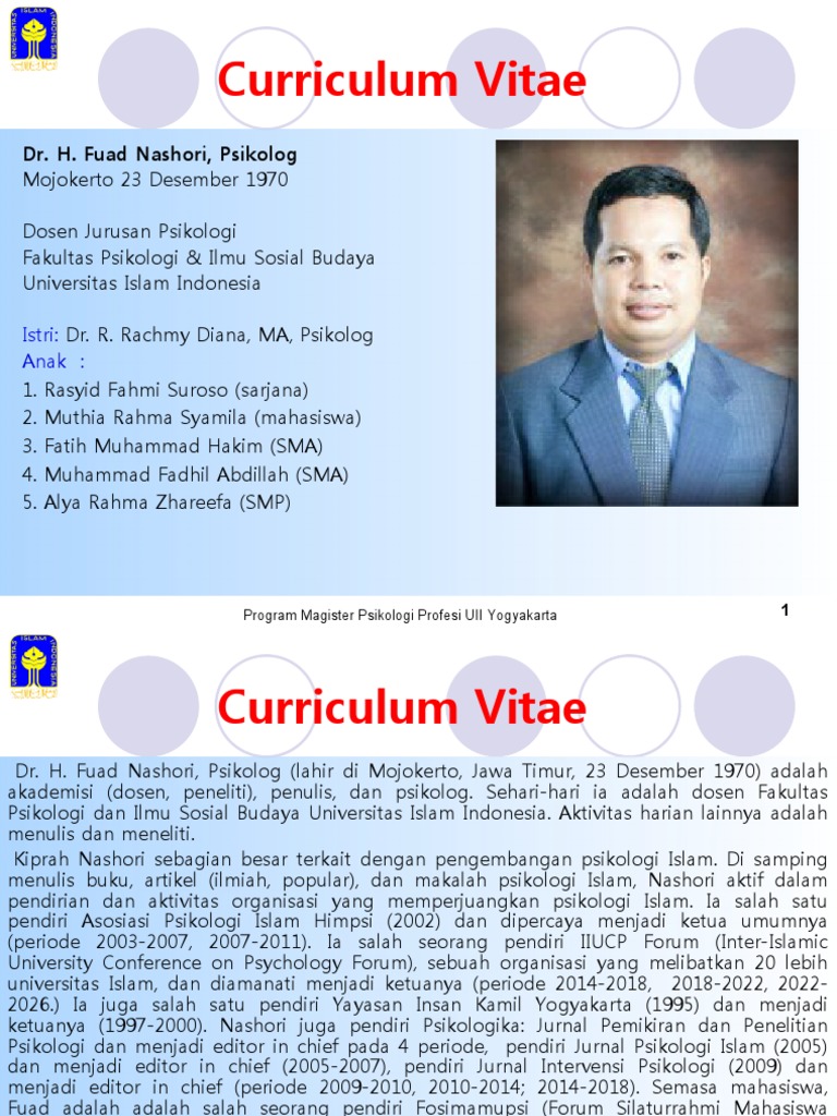 CV-FuadNashori-2023 - Short Version 1 | PDF