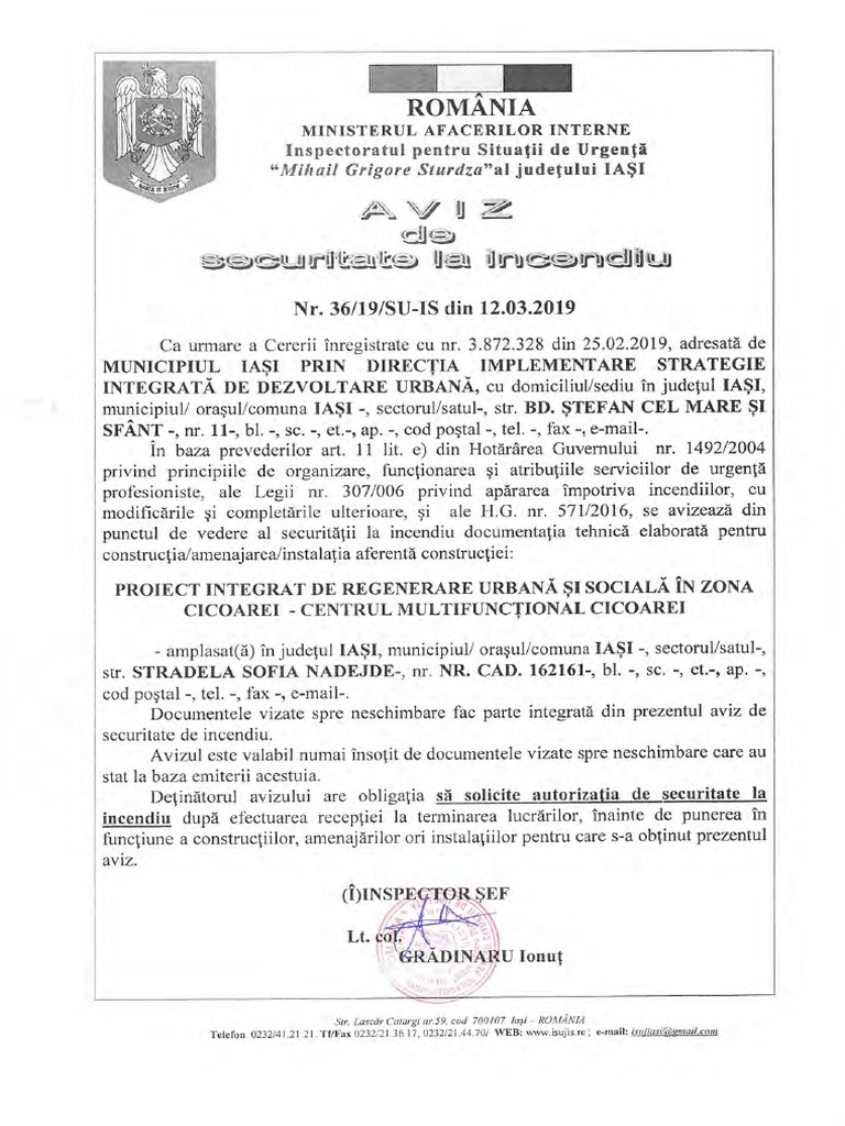 Documentatie Aviz Isu | PDF