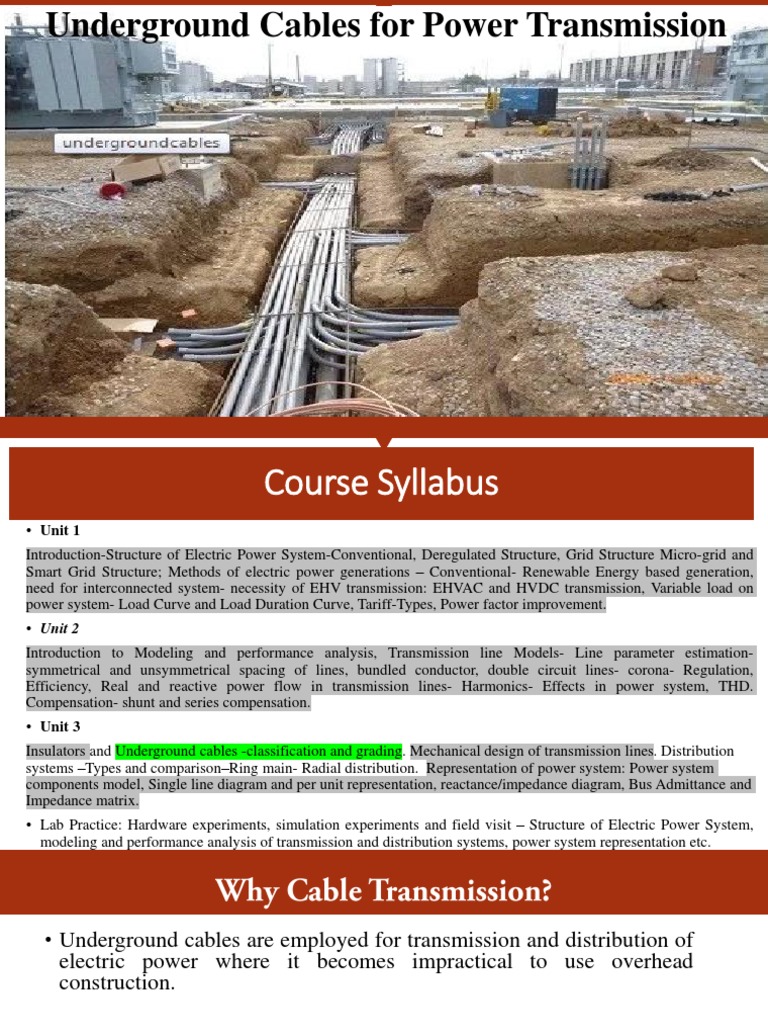 22 - EEE - 2023 - Underground Cables | PDF | Electric Power Transmission | Insulator (Electricity)