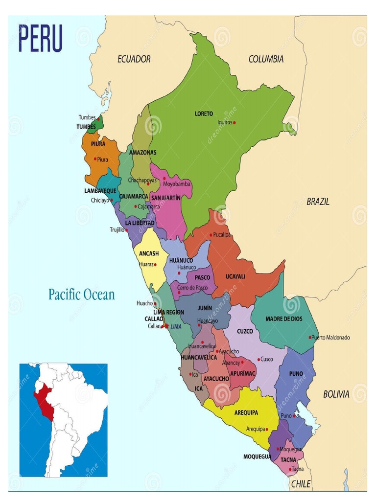 Mapa Con Sus Regiones | PDF