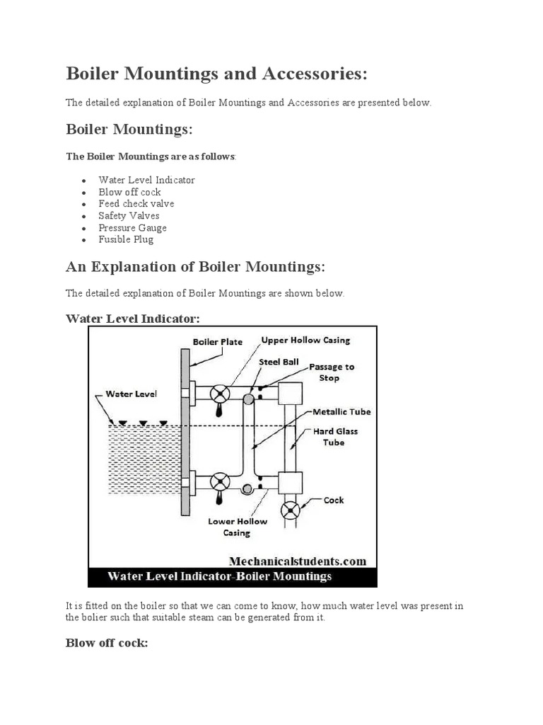 Boiler Mountings and Accessories | PDF | Boiler | Steam