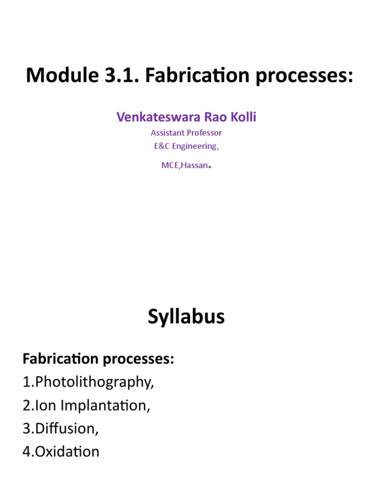 Module 3 1 Photolithography 21 05 2023 Pdf Photolithography Building Engineering