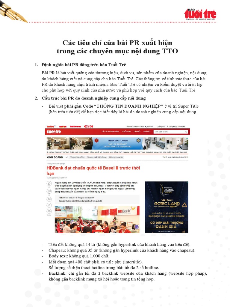Tieu Chi Bai PR Bao Tuoi Tre | PDF