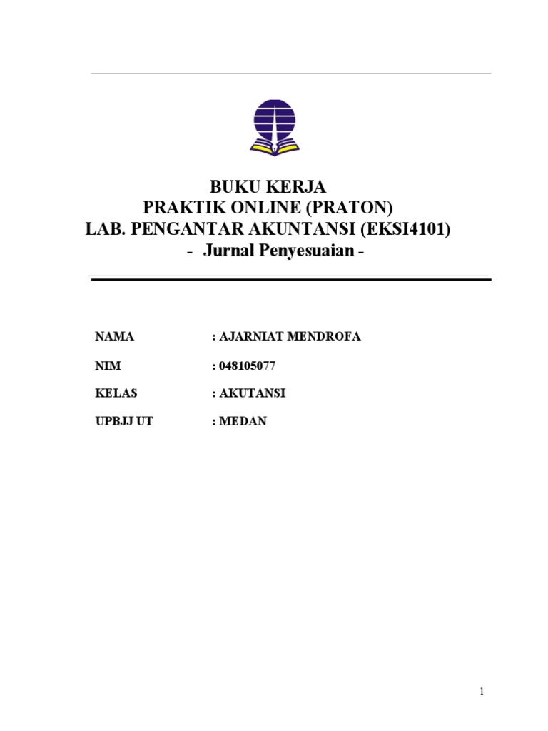 Tugas 4 Laboratorium Pengantar Akutansi (Ajarniat Mendrofa) | PDF