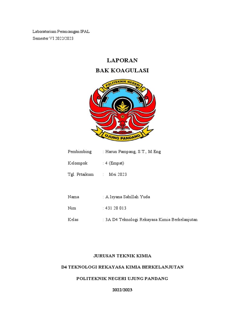 Rancangan Bak Koagulasi Air Baku | PDF