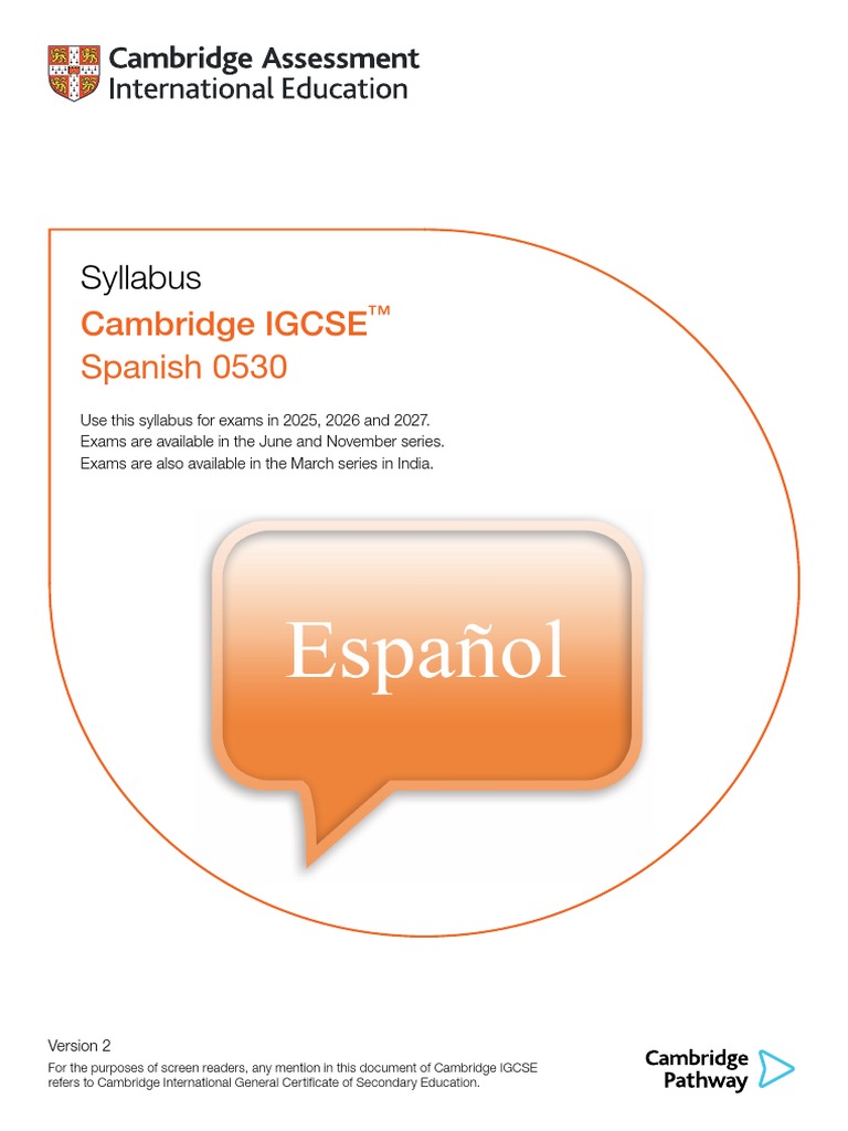 Spanish Syllabus 2 | PDF