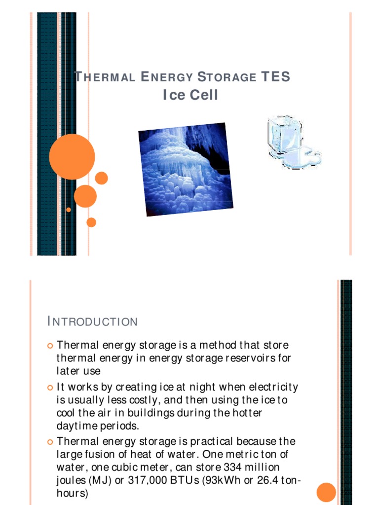 Thermal Energy Storage TES | PDF | Energy Storage | Energy Technology