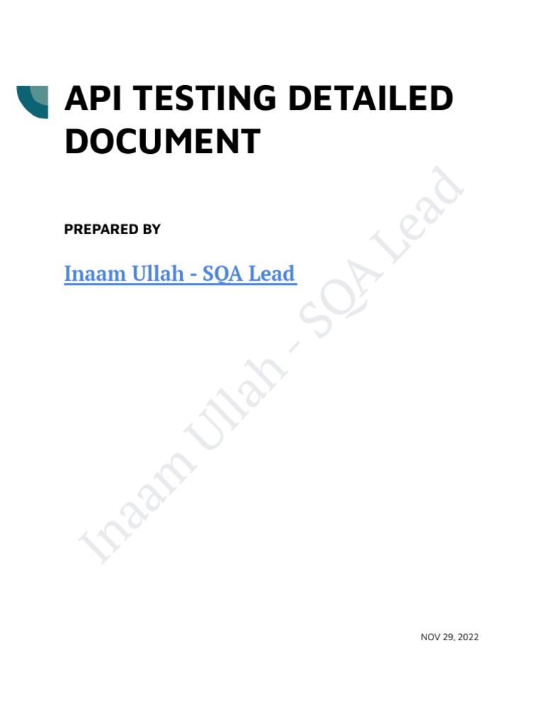 API Testing Detailed Document | PDF | Software Testing | Software