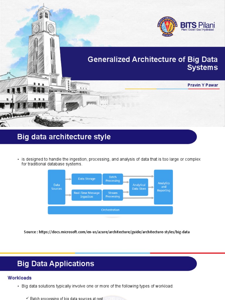 LS1.1 - V6 Generalized Architecture of Big Data Systems | PDF | Big ...