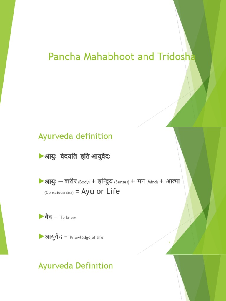 Panch Mahabhoot and Tridosha | PDF | Taste | Ayurveda