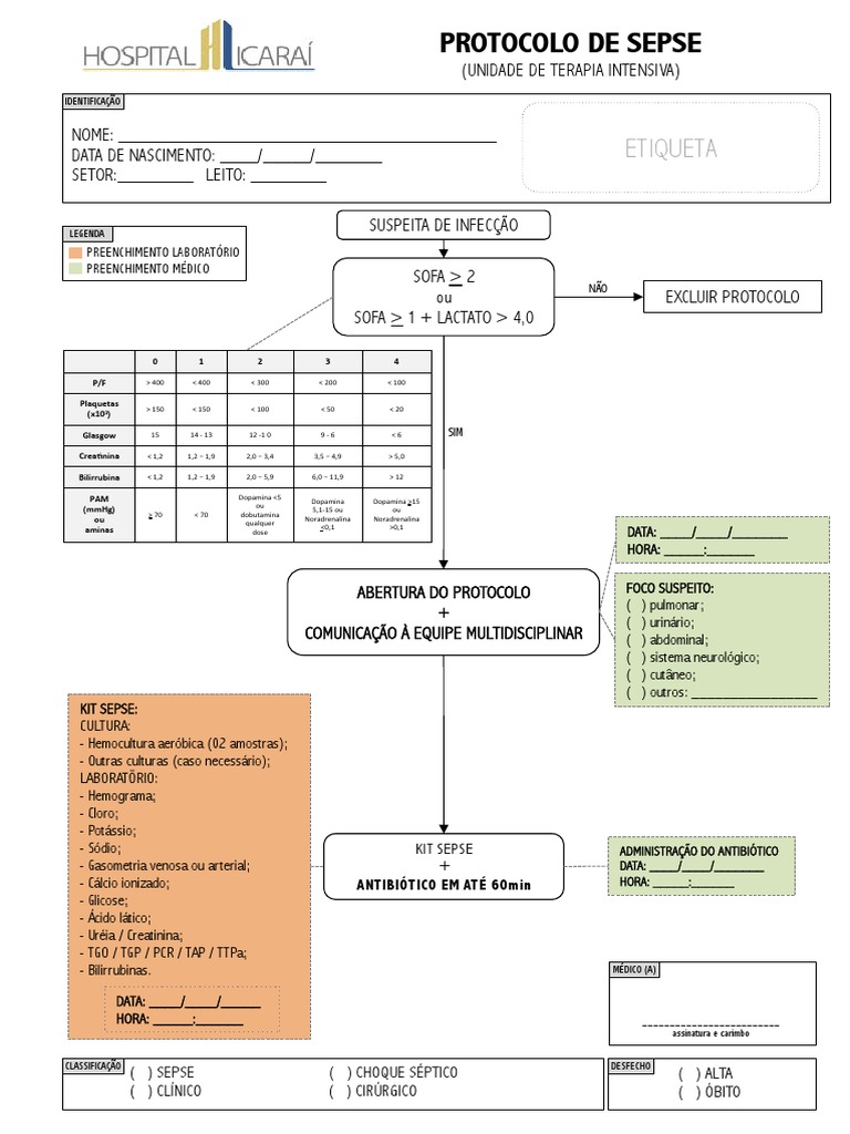 Protocolo Sepse - Uti Uco | PDF | Sepse | Doenças e distúrbios