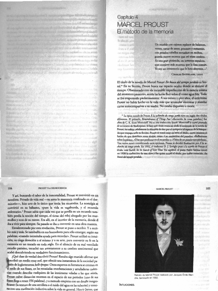 Proust y La Neurociencia Notas | PDF