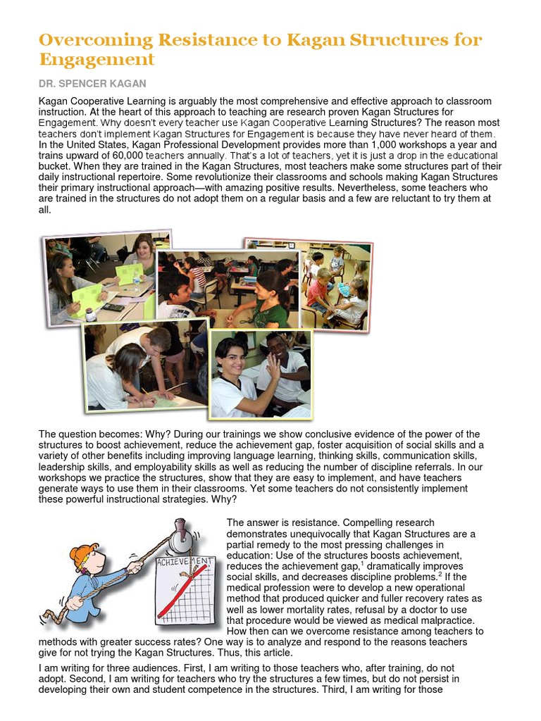 Overcoming Resistance To Kagan Structures For Engagement | PDF ...
