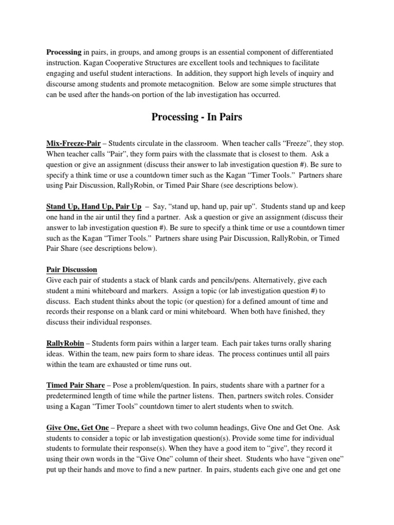 Kagan Instructions | PDF | Question | Cognition