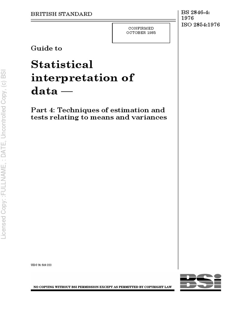 Statistical Interpretation of Data - : Guide To | PDF | Statistics | Statistical Significance