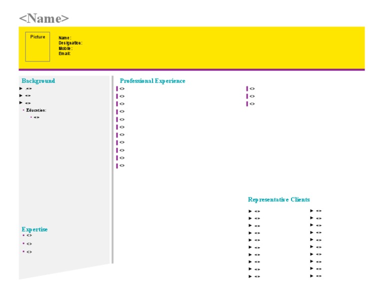 Oracle Cv Template Pdf