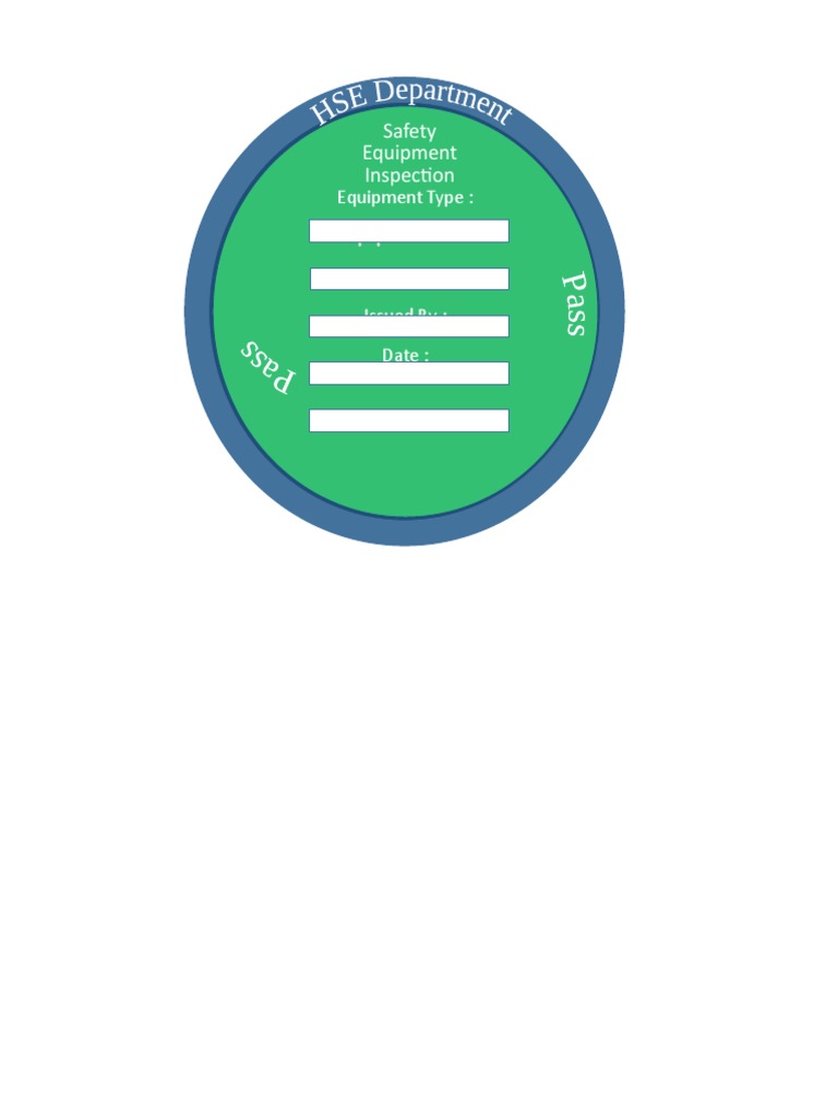 Equipment Inspection Sticker | PDF