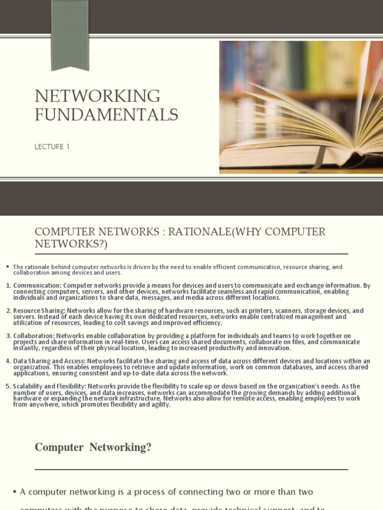 NETWORKING FUNDAMENTALS LECTURE 1updated | PDF | Network Topology | Computer Network