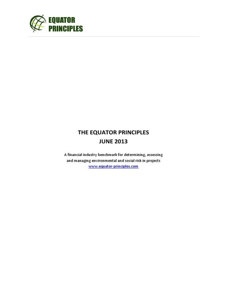 Equator Principles Iii Pdf Project Finance Environmental Impact