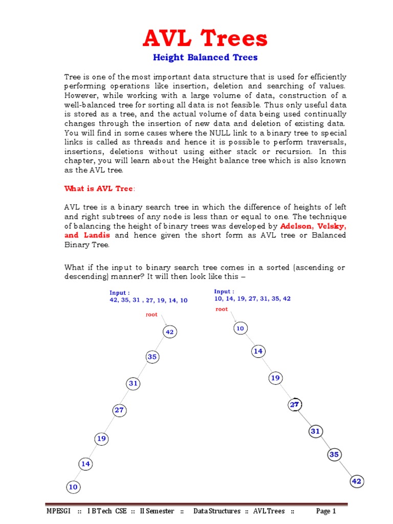 AVL Trees | PDF | Theoretical Computer Science | Computer Data