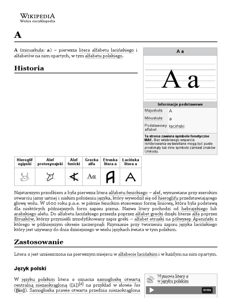 A - Wikipedia, Wolna Encyklopedia | PDF A - Wikipedia, Wolna Encyklopedia | PDF