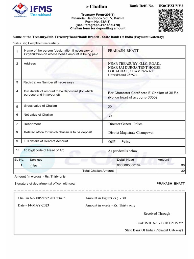 Challan Print | PDF | Personal Finance | Economies
