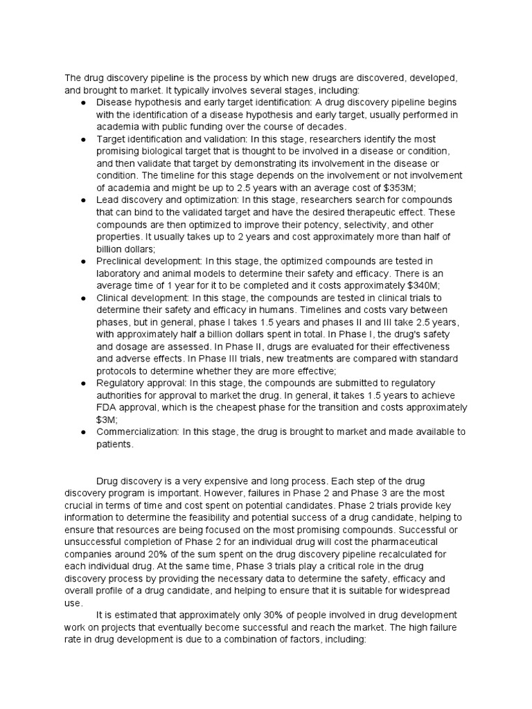 Drug Development Funnel | PDF | Phases Of Clinical Research | Drug ...