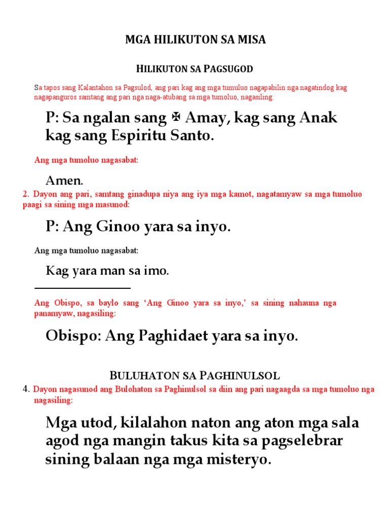 Fiesta Mass - San Pedro Bautista Final | PDF