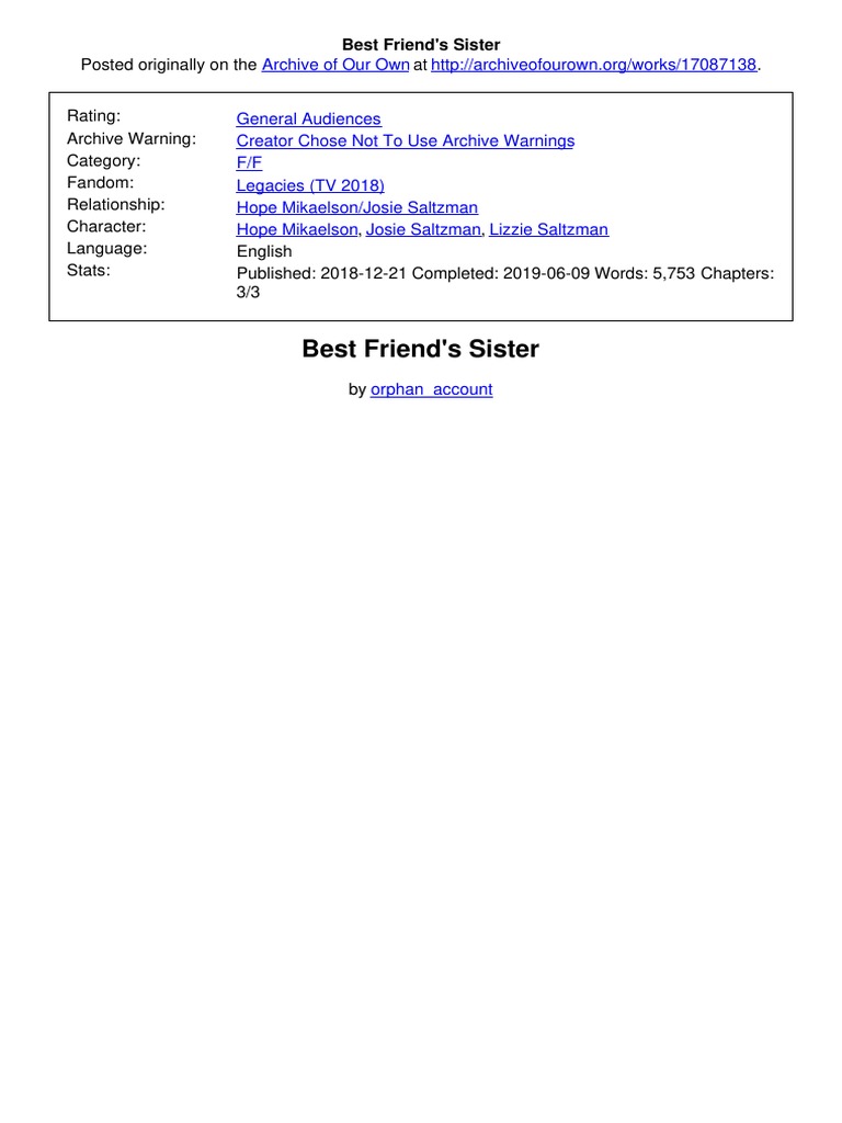 Best Friends Sister | PDF