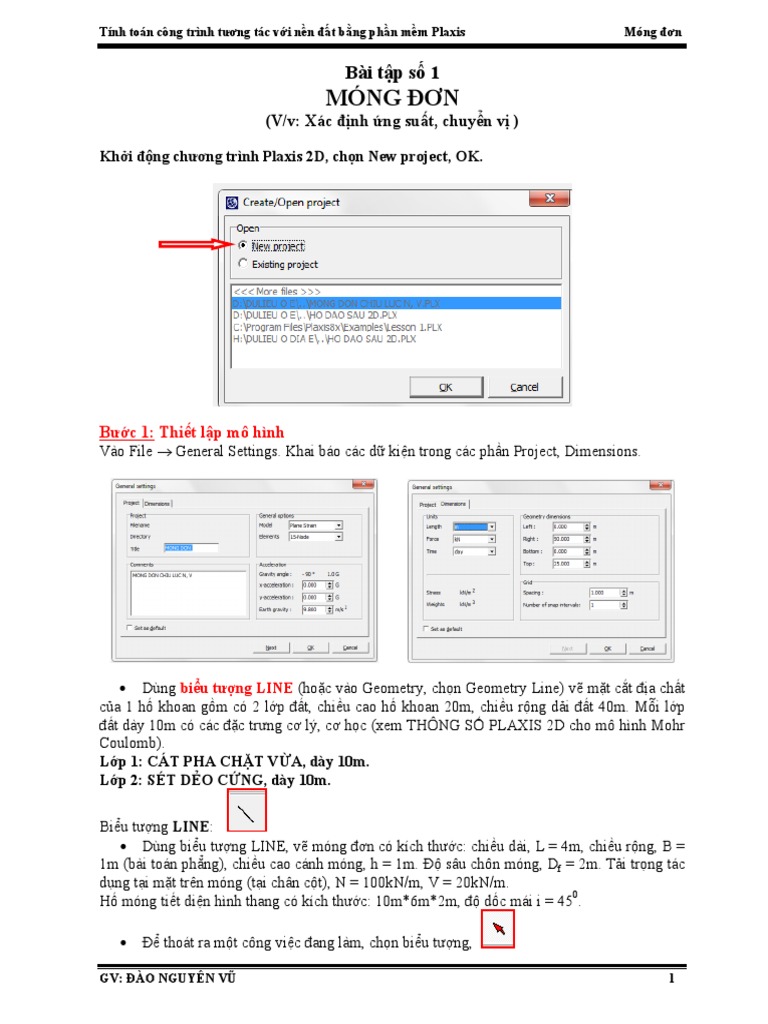 (123doc) Huong Dan Mo Hinh Plaxis 2d Va 3d Cac Truong Hop Mong Khac Nhau | PDF
