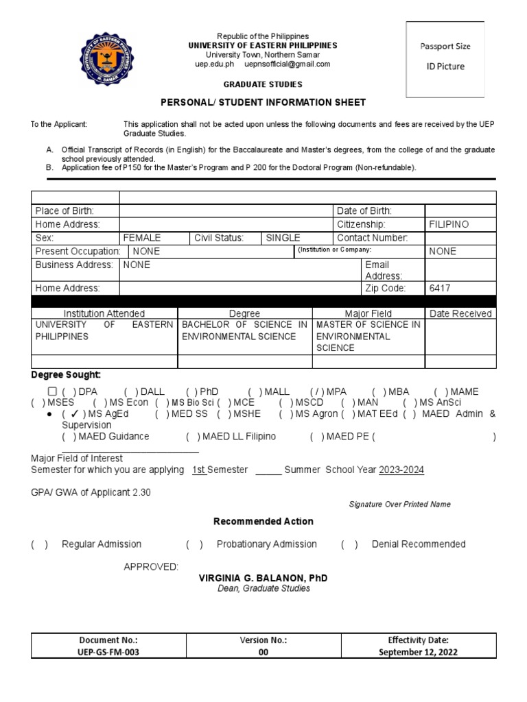 UEP Graduate Studies Application Guide | PDF | Doctor Of Philosophy ...