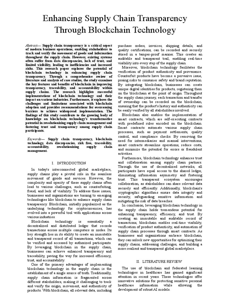 Dhruv 22BCS12880 Research Paper 2.0 | PDF | Supply Chain | Systems Science