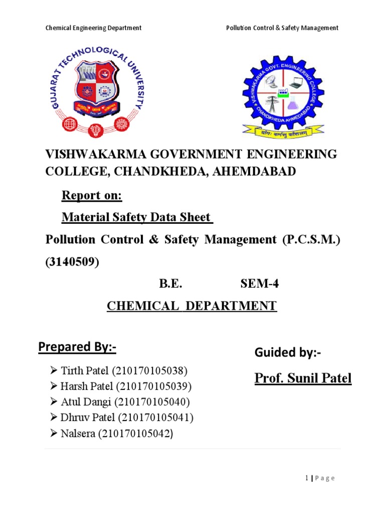 PCSM Final Report | PDF | Occupational Safety And Health | Safety