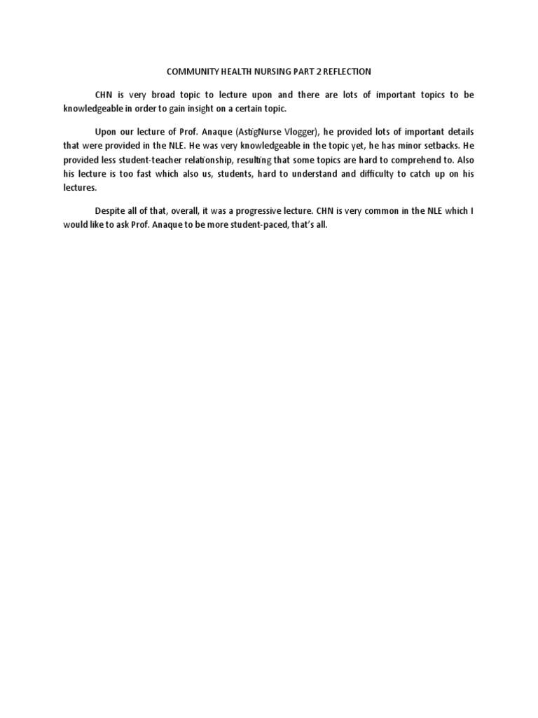 CHN 2 | PDF | Career & Growth