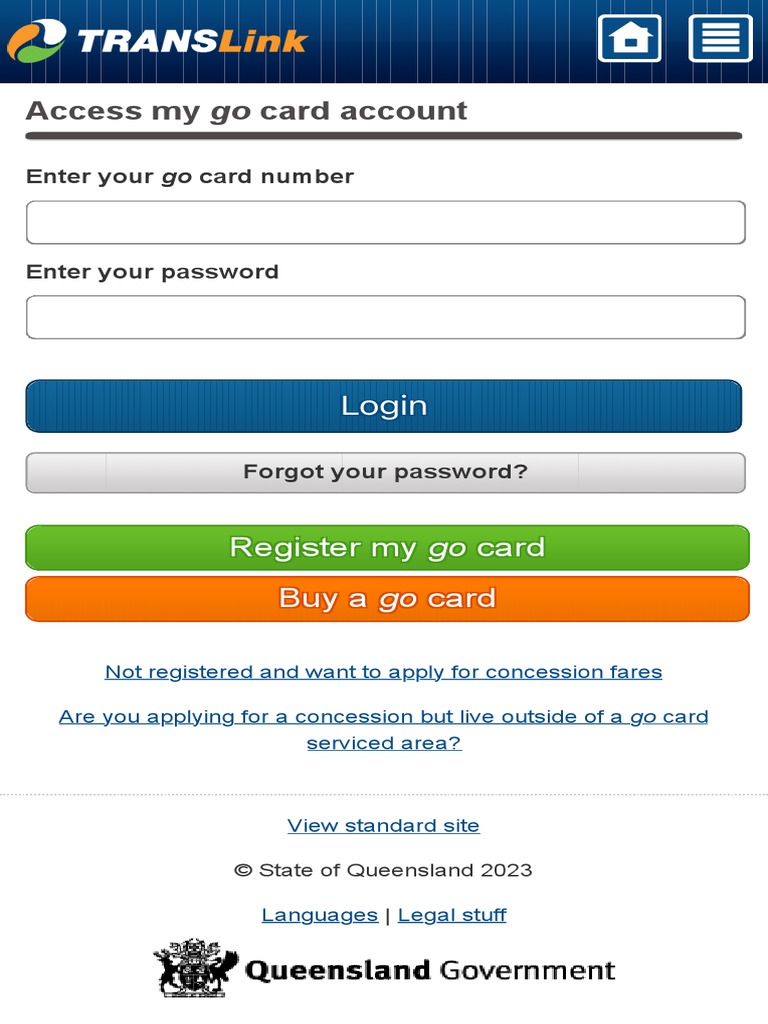 Welcome To Go Card Online TransLink | PDF