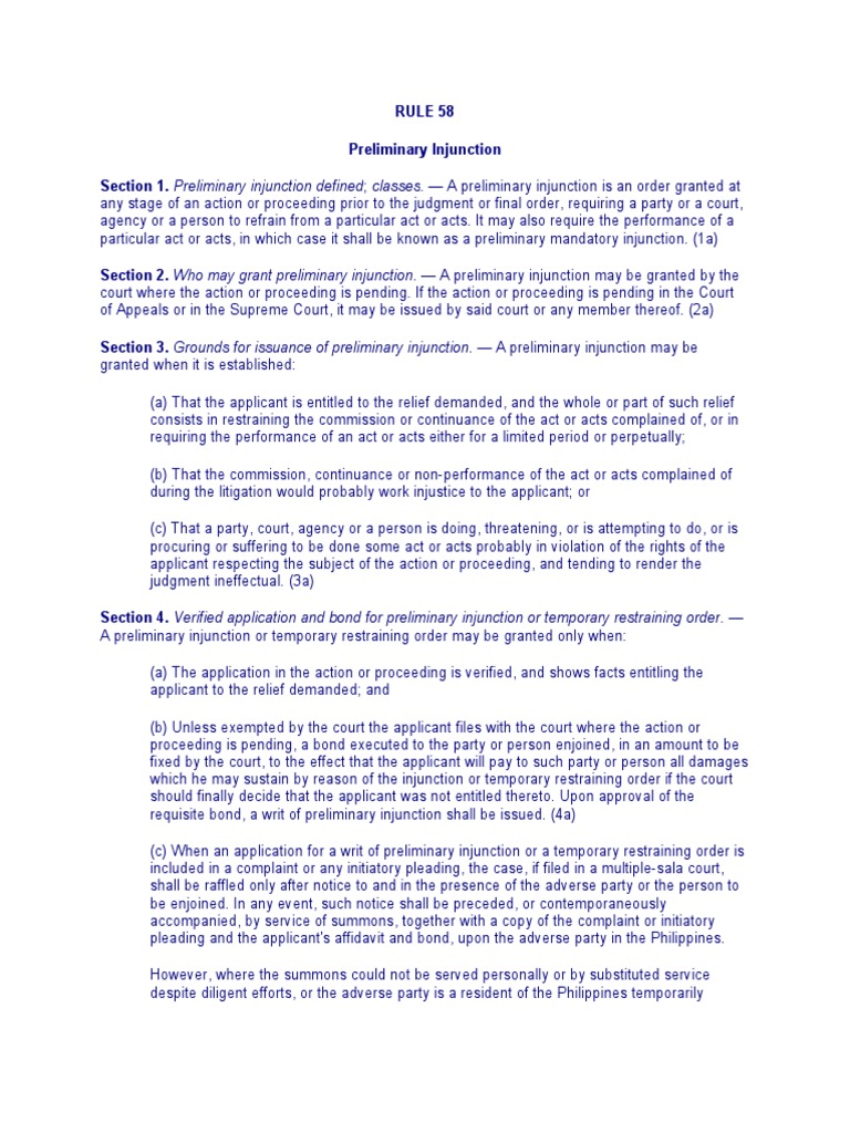 Preliminary Injunction | PDF | Injunction | Legal Procedure