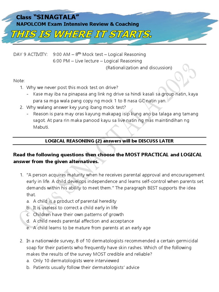 08 Mock Logic 2 | PDF
