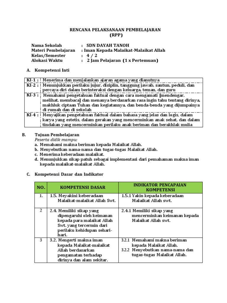 Contoh RPP Guru Penggerak | PDF