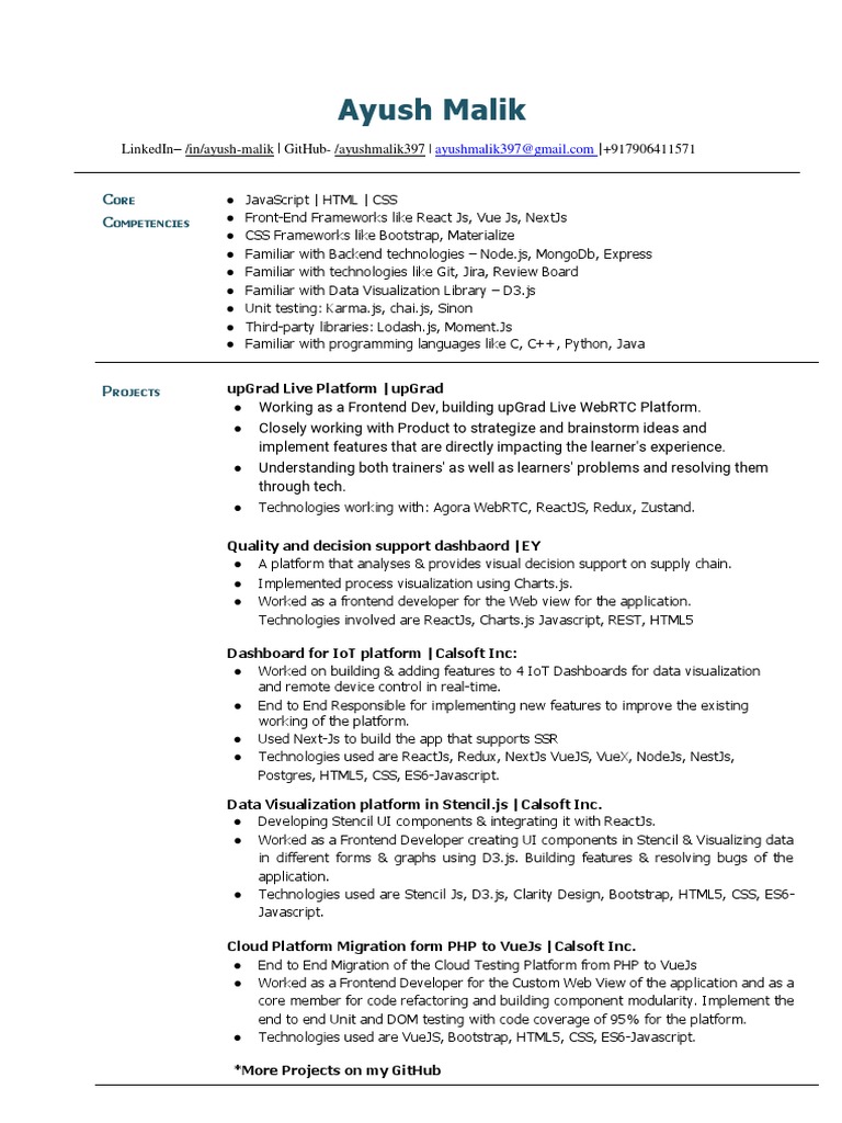 Ayush Malik Resume 2 - 10 | PDF | Bootstrap (Front End Framework ... Ayush Malik Resume 2 - 10 | PDF | Bootstrap (Front End Framework ...